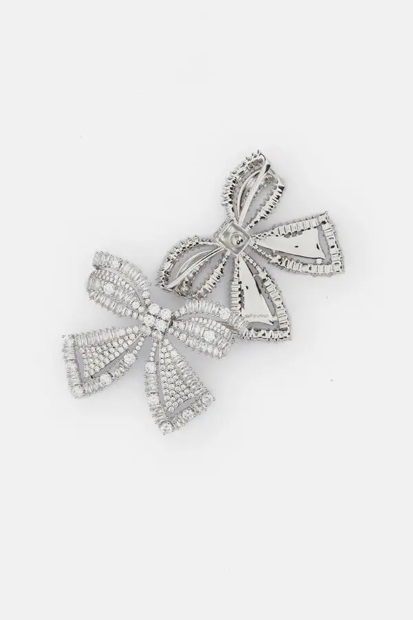 SELF-PORTRAIT Crystal Bow Earrings - Multicolor
