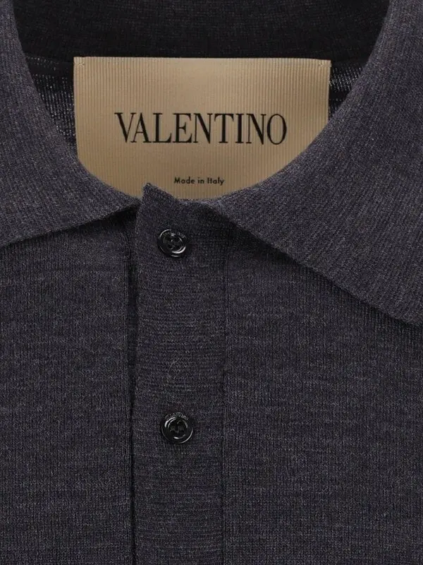 Valentino Garavani Wool Knit Polo Shirt