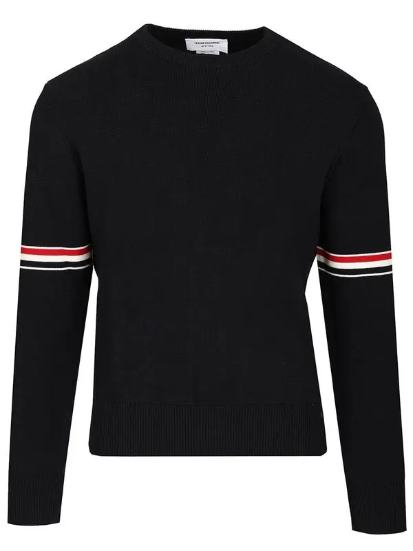 Thom Browne Milano Stitch Crew Neck Sweater - Blue