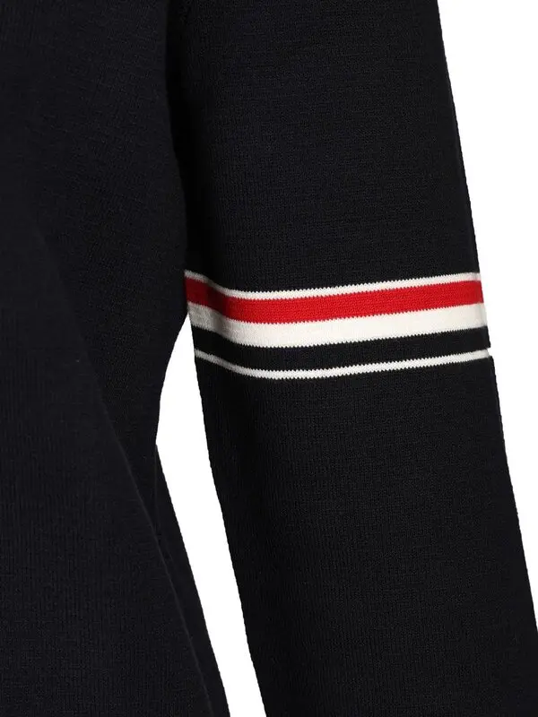 Thom Browne Milano Stitch Crew Neck Sweater - Blue