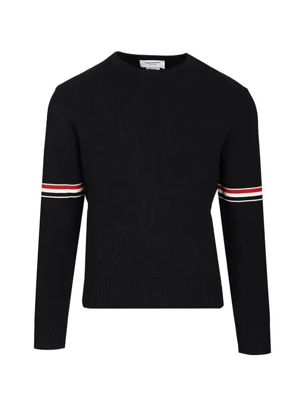 Thom Browne Milano Stitch Crew Neck Sweater - Blue