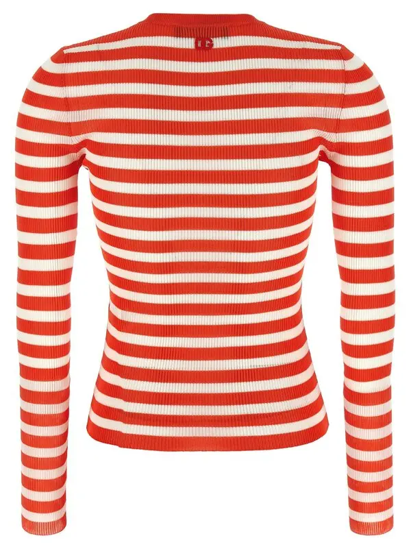 Dolce & Gabbana Striped Viscose Cardigan - Orange