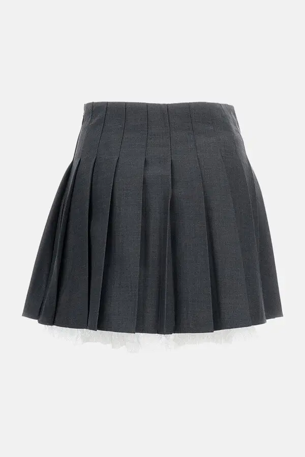 SELF-PORTRAIT Pleated Mini Skirt - Multicolor