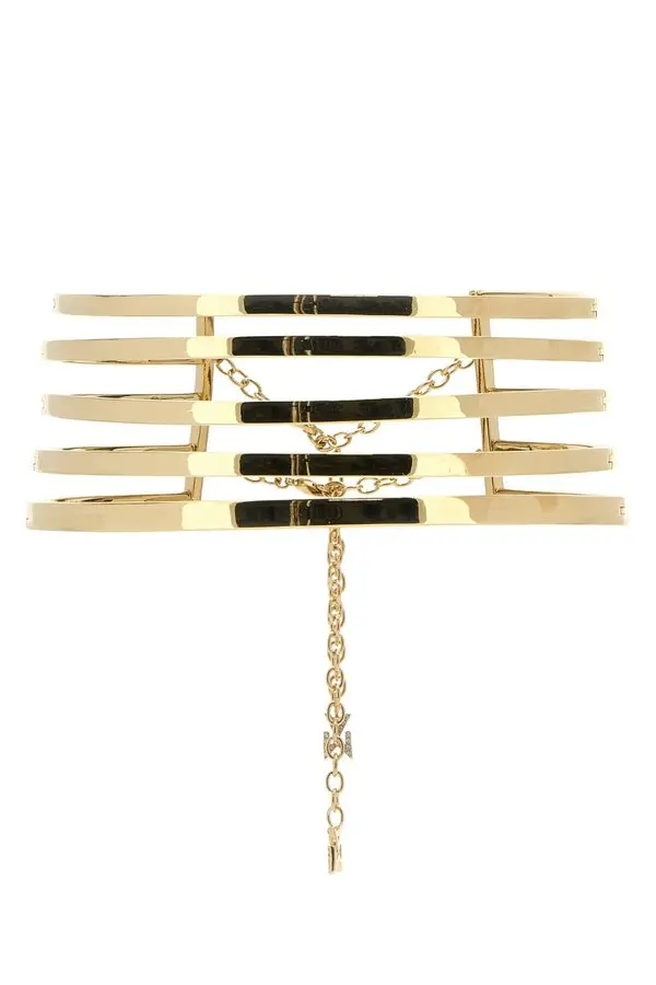 Amina Muaddi Metallic Choker - Multicolor