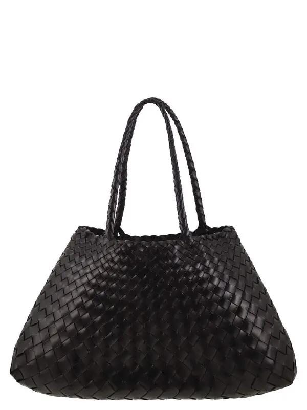 Dragon Diffusion Santa Croce Woven Leather Bag - Black