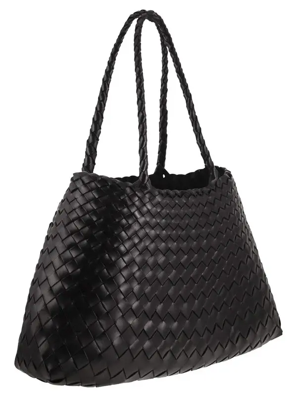 Dragon Diffusion Santa Croce Woven Leather Bag - Black
