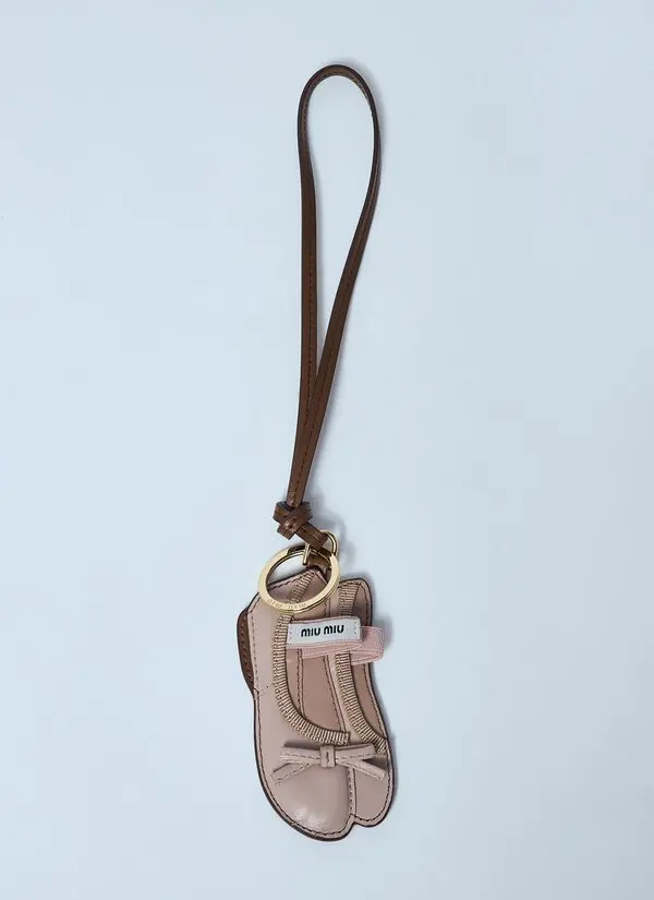 Miu Miu Miu Ballet Leather Keychain