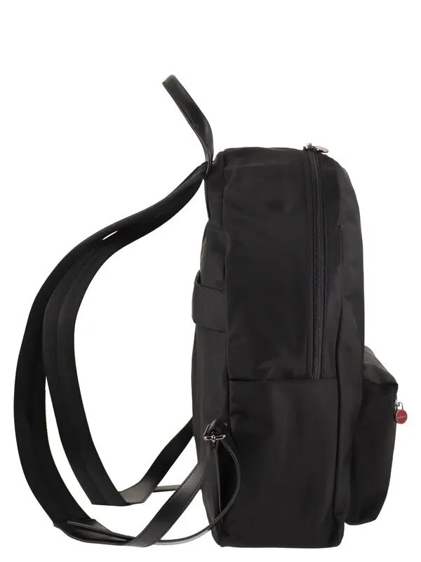 Kiton Technical Nylon And Calfskin Backpack