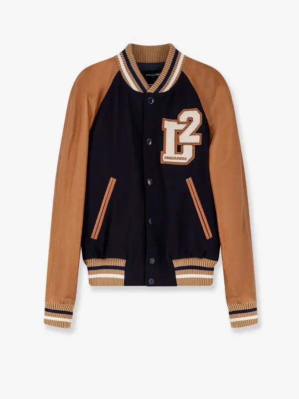 Dsquared2 Varsity Bomber Jacket - Blue