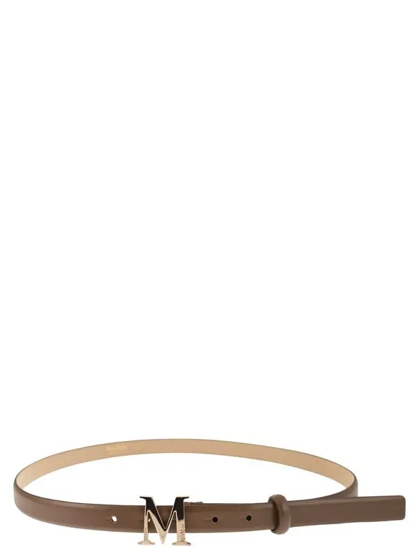 Max Mara Classic Leather Belt - Brown