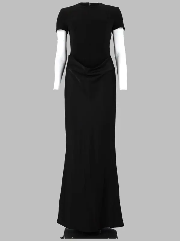 ROTATE BY BIRGER CHRISTENSEN Short Sleeve Draped Maxi Dress