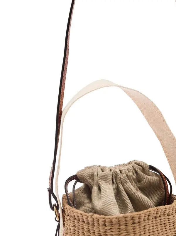 Chloé Beige Raffia 'woody' Small Handbag
