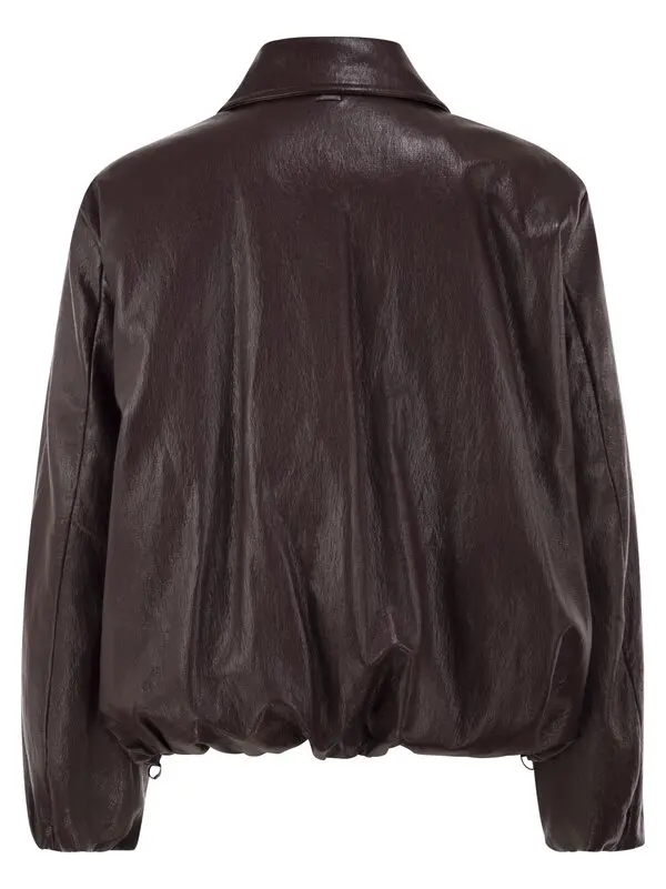 Herno Faux Leather-effect Padded Bomber Jacket