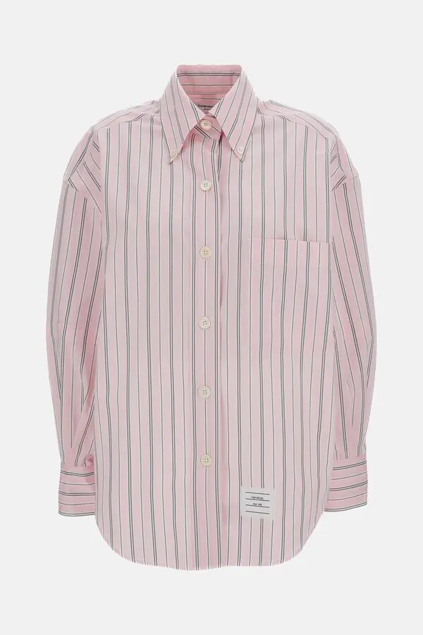 Thom Browne Supersized Striped Cotton Shirt - Multicolor