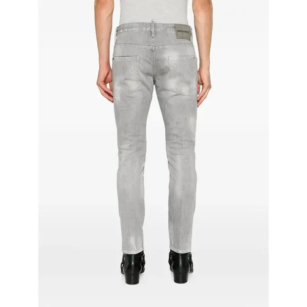 Dsquared2 Grey Denim Slim-fit Jeans