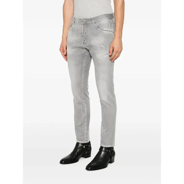 Dsquared2 Grey Denim Slim-fit Jeans