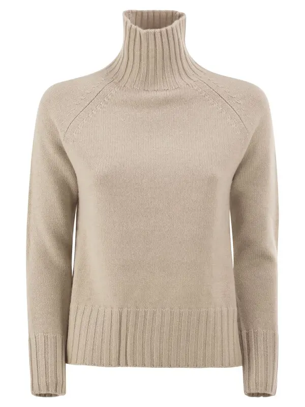 Max Mara Wool And Cashmere Turtleneck Sweater - Multicolor