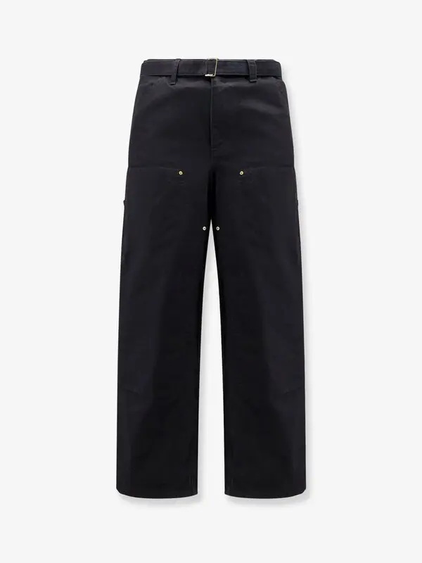 SACAI X CARHARTT WIP Trousers With Logo Patch - Black