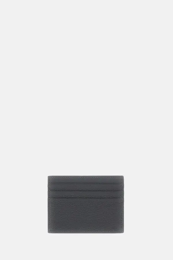 Thom Browne Single Card Holder Soft Pebble Grain Leather