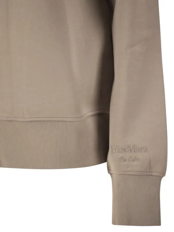 Max Mara Smmcarezza High-neck Zip-up Sweatshirt - Cream