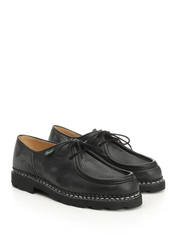 Paraboot Michael Leather Lace-up Shoes - Black