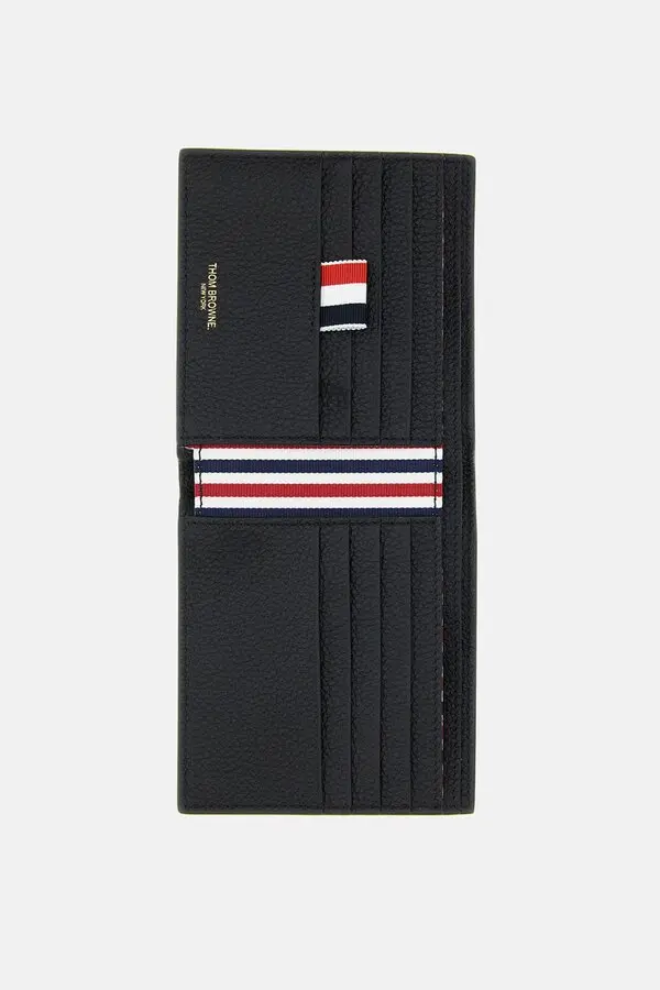 Thom Browne Billfold In Soft Pebble Grain Leather