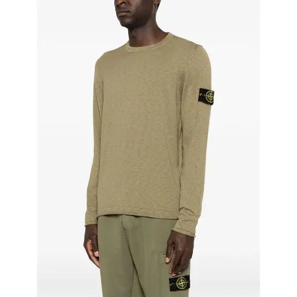 Stone Island Cotton Blend Sweater - Green