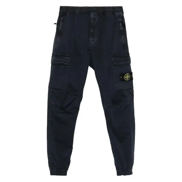 Stone Island Tapered Cargo Trousers - Blue