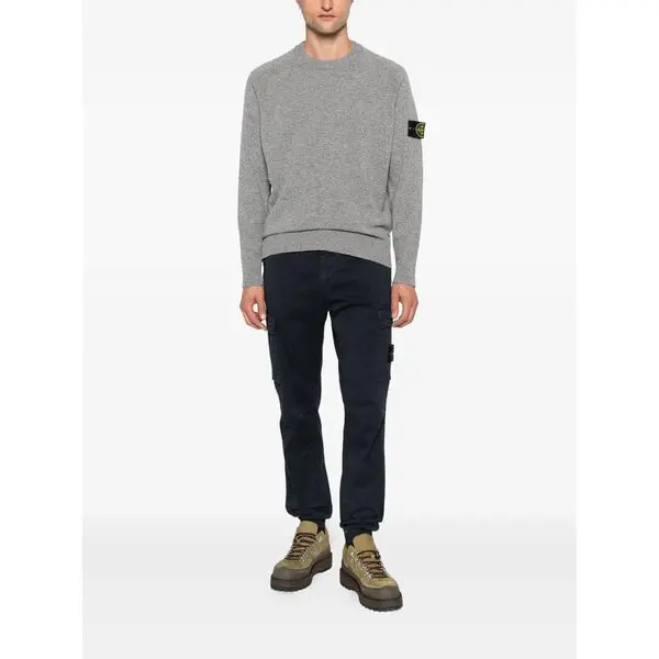 Stone Island Tapered Cargo Trousers - Blue