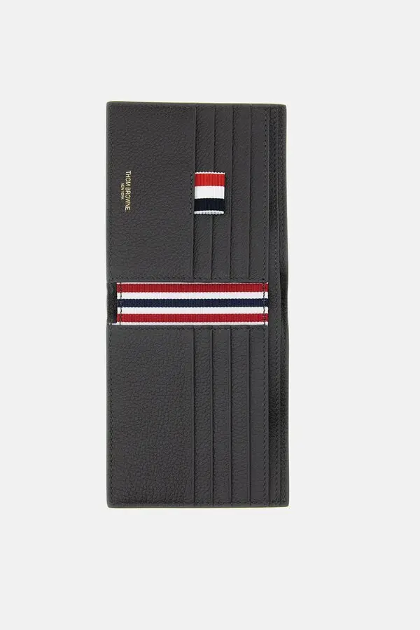 Thom Browne Billfold In Soft Pebble Grain Leather