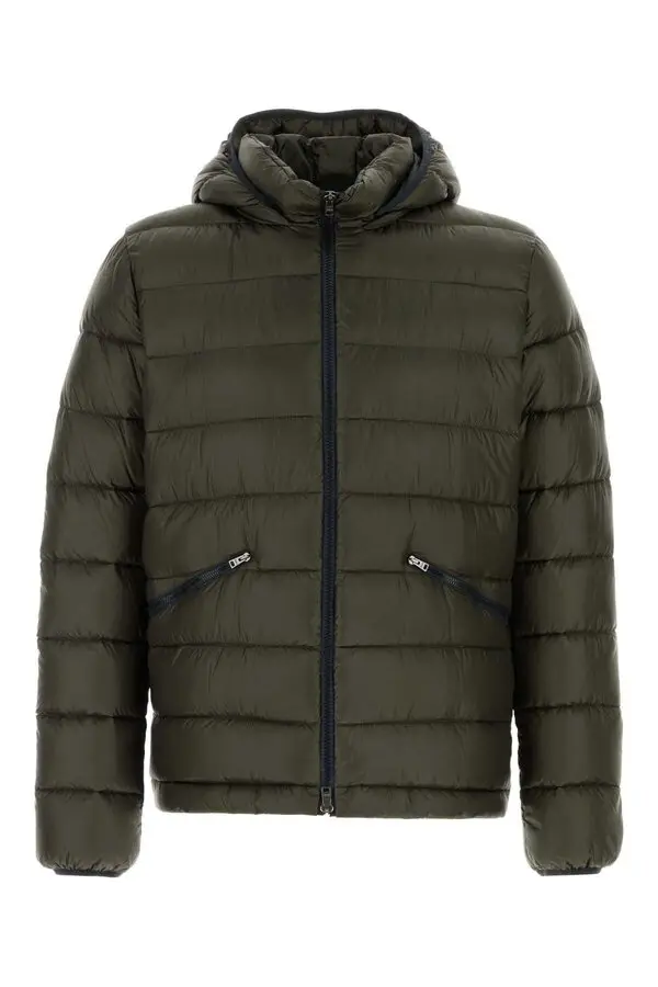 Herno Olive Nylon Down Jacket