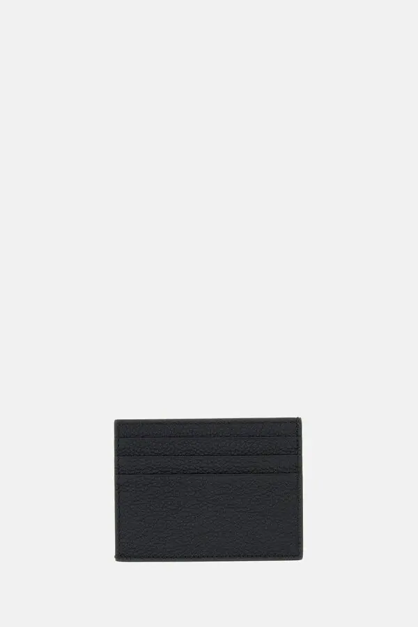 Thom Browne Single Card Holder Soft Pebble Grain Leather - Multicolor