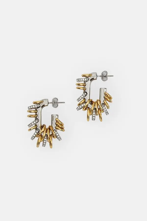 Rabanne Small Punk Xl Link Earrings - Multicolor