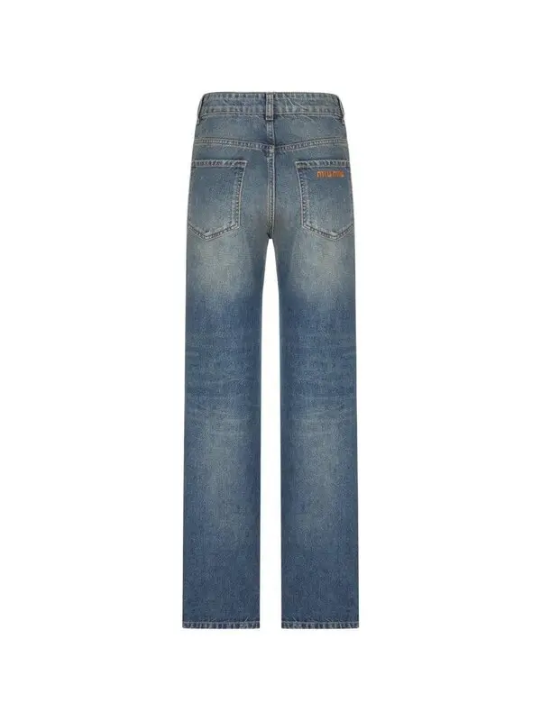 Miu Miu Five-pocket Denim Trousers - Blue