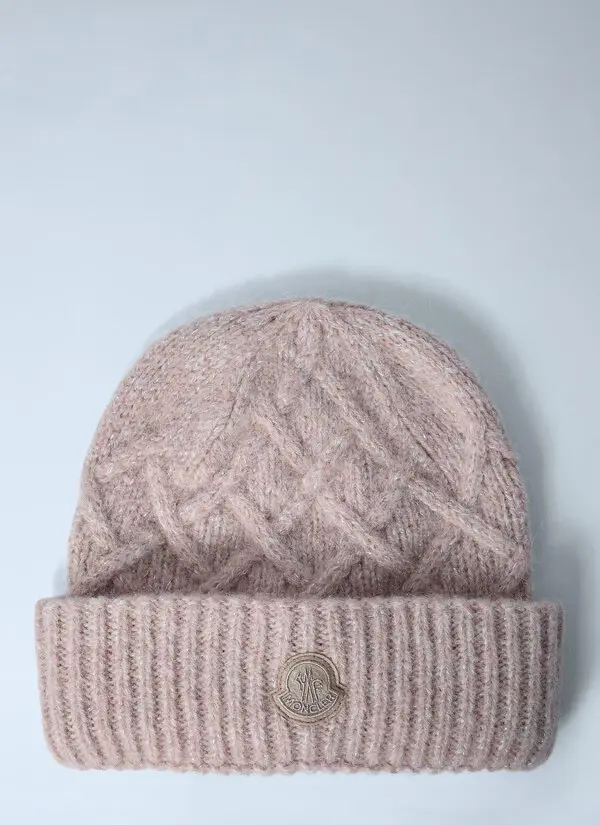 Moncler Logo Motif Beanie Hat