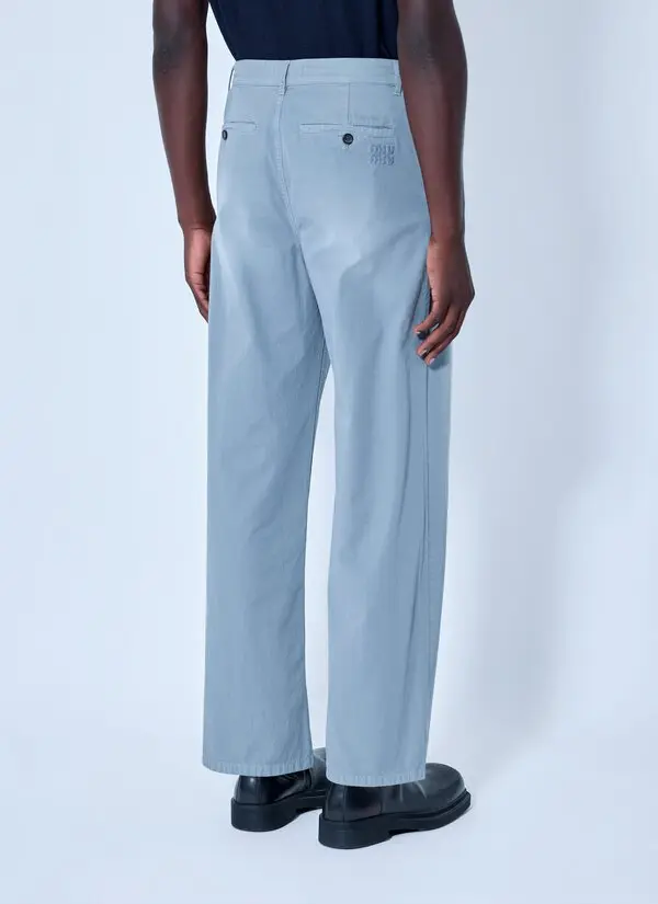 Miu Miu Garment-dyed Twill Pants
