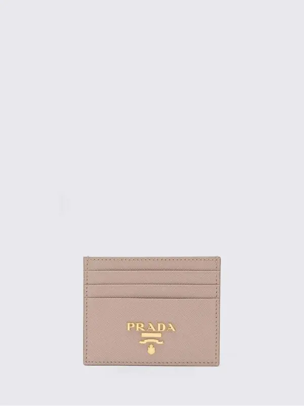 Prada Leather Card Holder - Pink