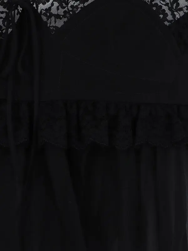 Chloé Silk Top With Lace Profiles