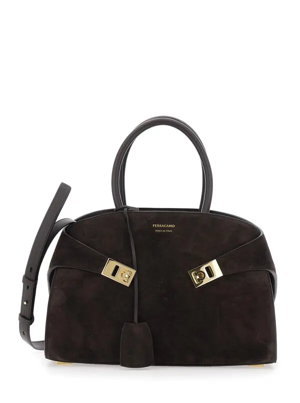 FERRAGAMO Hug Piccola Handbag - Brown