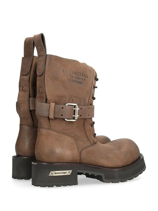 Balenciaga Venom Lace-up Leather Ankle Boot