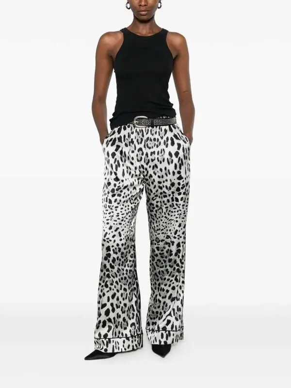 Dolce & Gabbana Leopard Print Palazzo Pants