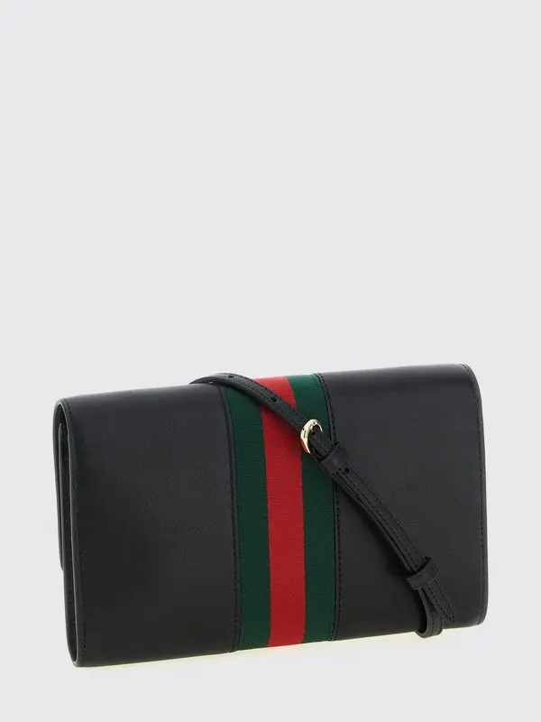 Gucci Horsebit Web Leather Wallet Bag