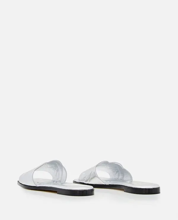 Alexander McQueen Flat Leather Slide Sandal - Multicolor