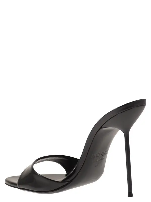 Paris Texas Patent Leather Mule Sandals - Black