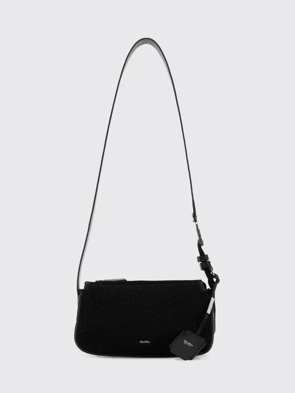 Max Mara Skipper Bag In Perforated Mesh - Black