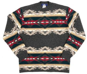 Junya Watanabe Intarsia-knit Jumper From Featuring Charcoal Grey, Multicolour, Wool Blend, Patterned Intarsia Knit, Crew Neck, Long Sleeves And Straight Hem - Multicolor