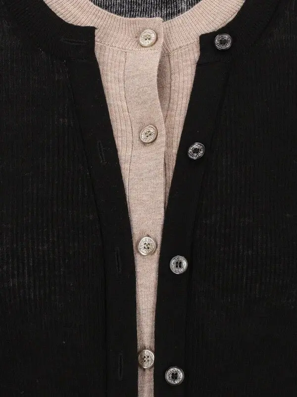 Acne Studios Layered Button-up Cardigan - Black