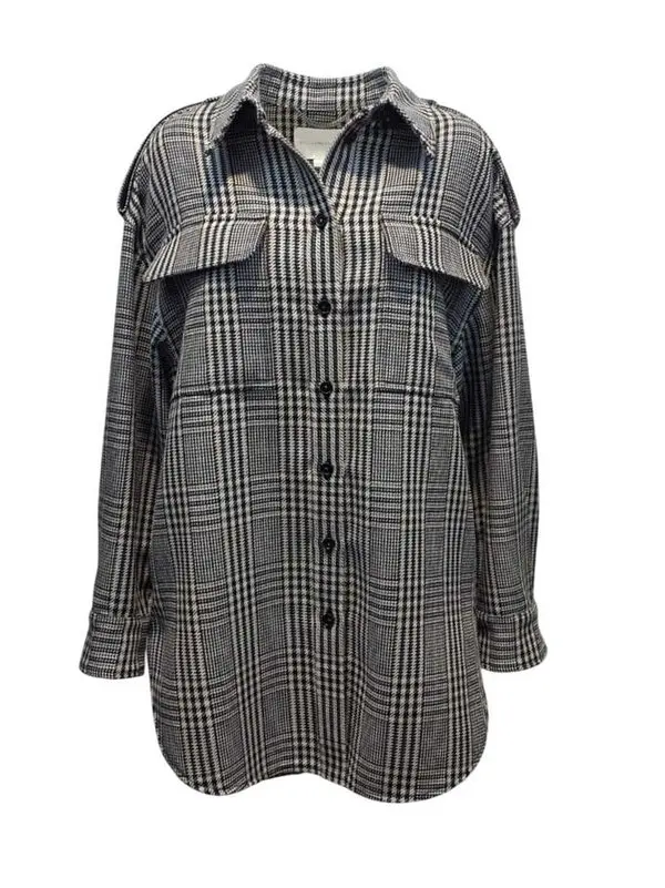 Stella McCartney Plaid Wool Shirt - Gray