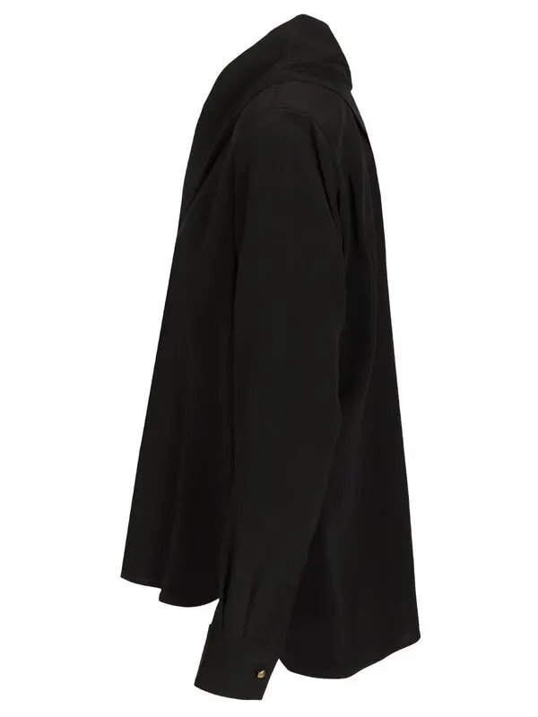 Max Mara Silk Scarf Shirt - Black
