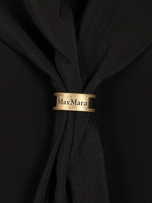 Max Mara Silk Scarf Shirt - Black